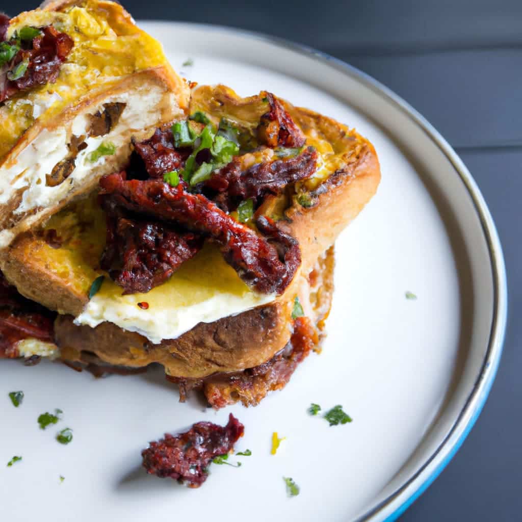 Sun-Dried Tomato And Feta Stuffed French Toast - Https://rustlerecipes.com
